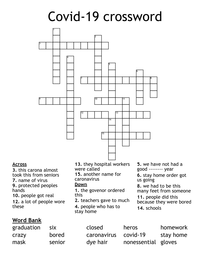 Covid-19 crossword - WordMint