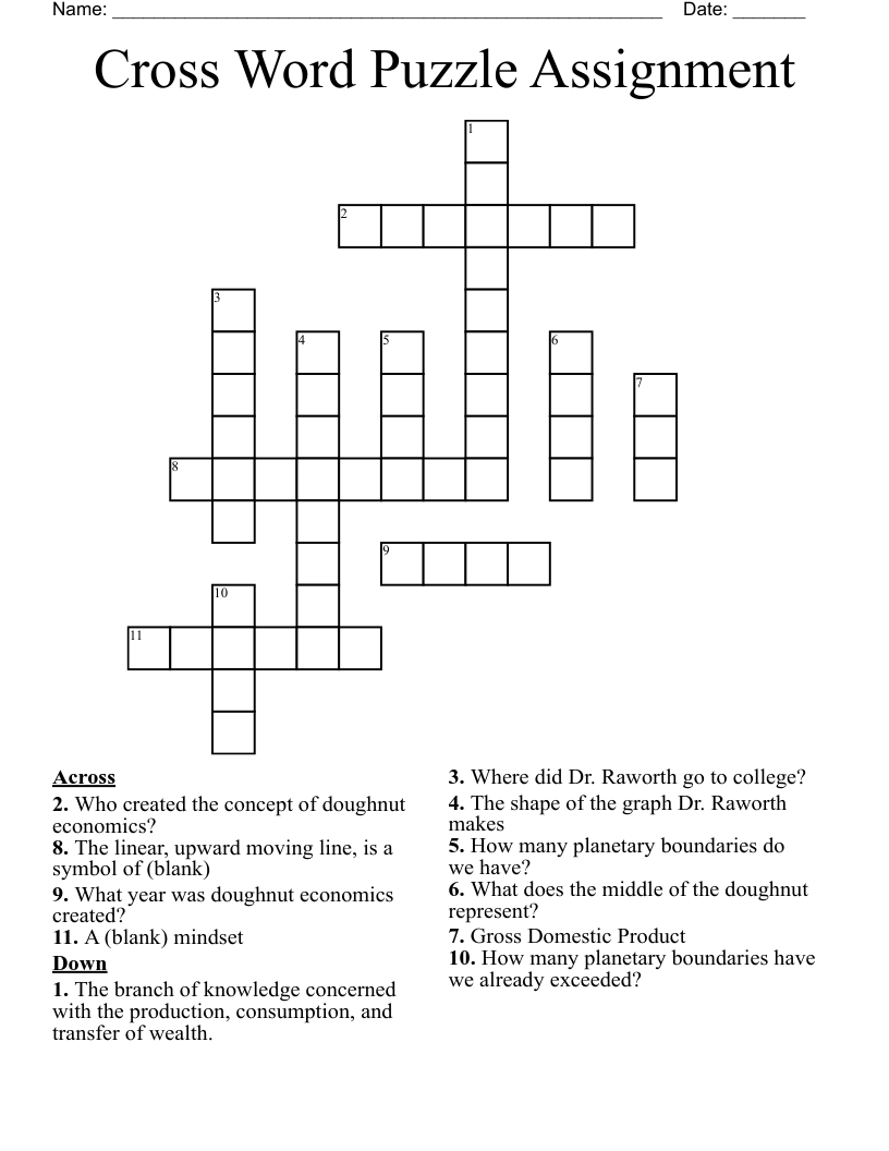 Cross Word Puzzle Assignment - WordMint