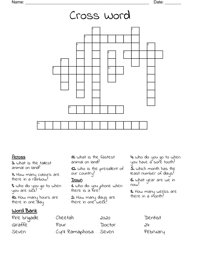 Cross Word - WordMint