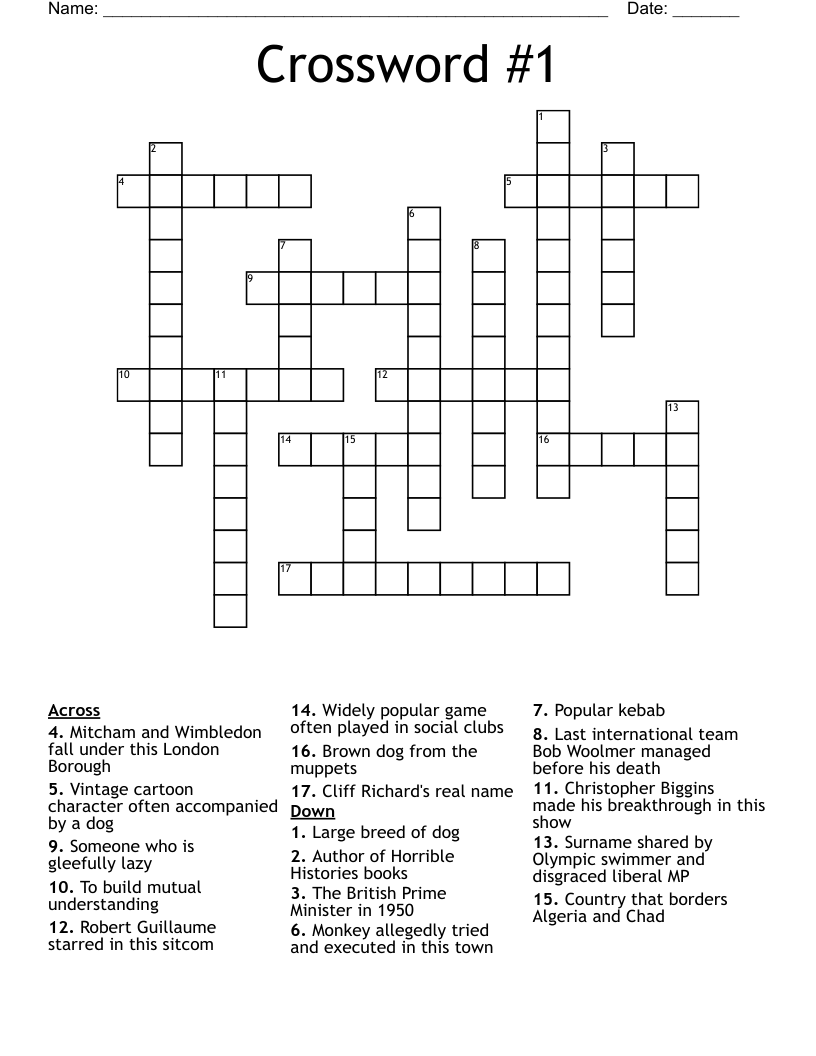 Crossword 1 WordMint