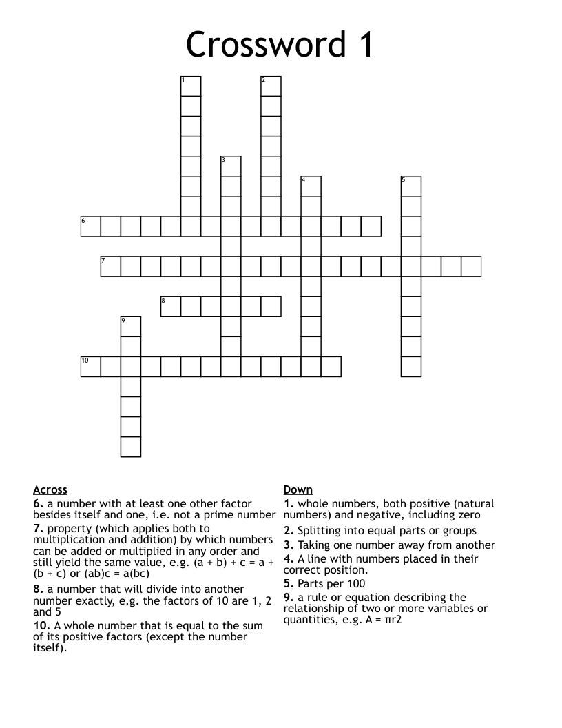 Crossword 1 - WordMint