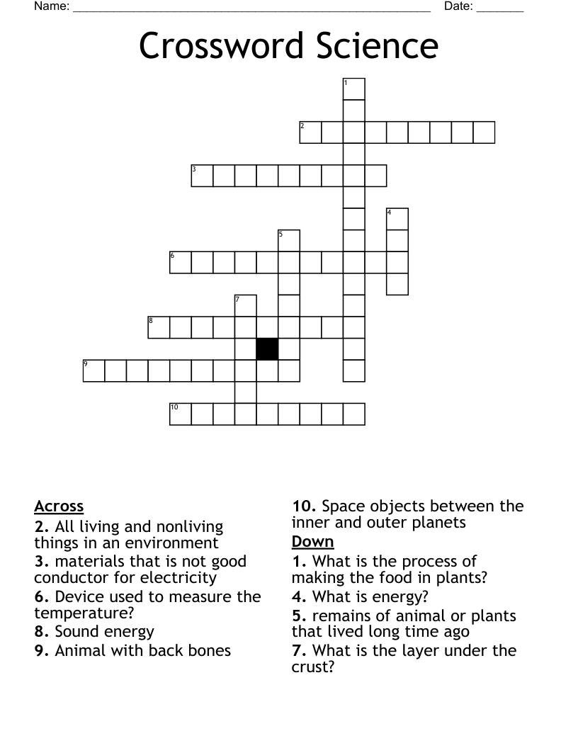 Crossword Science - WordMint