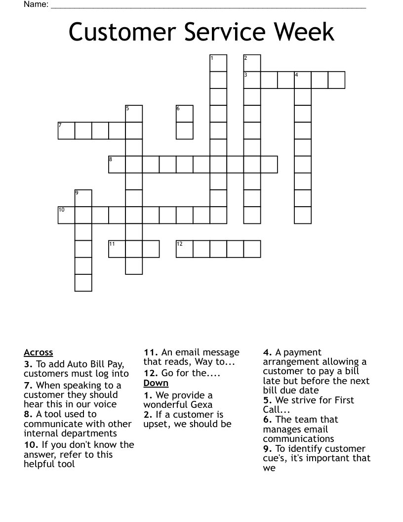 Be Of Service To Crossword