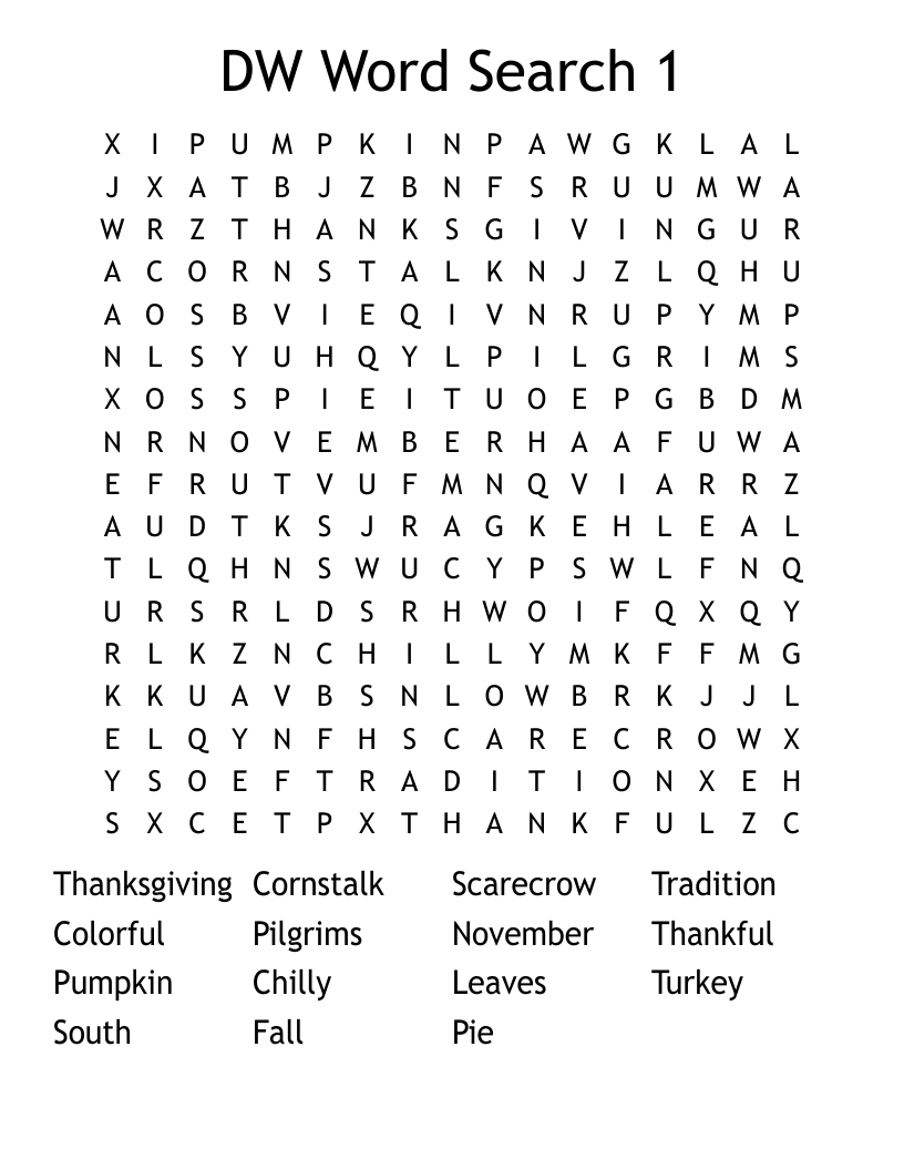 DW Word Search 1 - WordMint