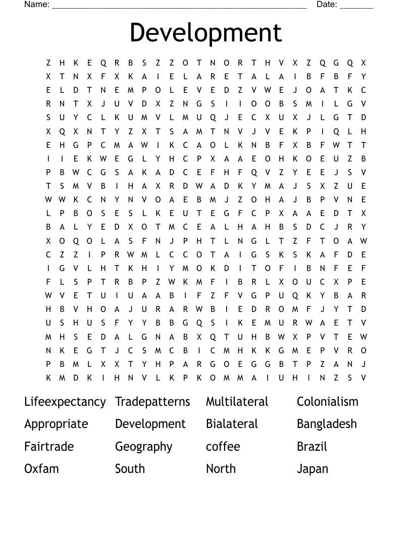 Development Word Search - WordMint