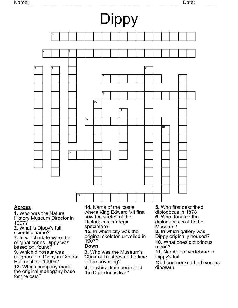 Dippy Crossword - WordMint