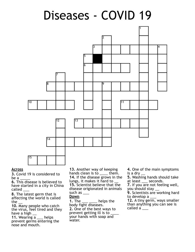 Diseases - COVID 19 Crossword - WordMint