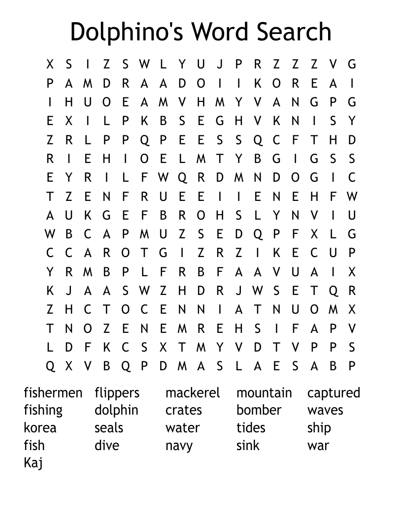 Dolphino's Word Search - WordMint