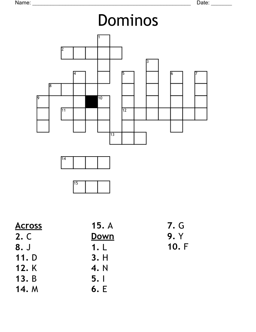 Dominos Crossword WordMint
