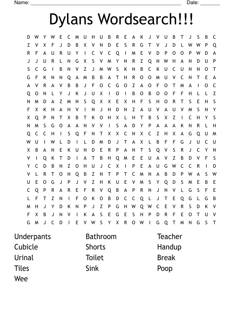Dylans Wordsearch!!! - WordMint