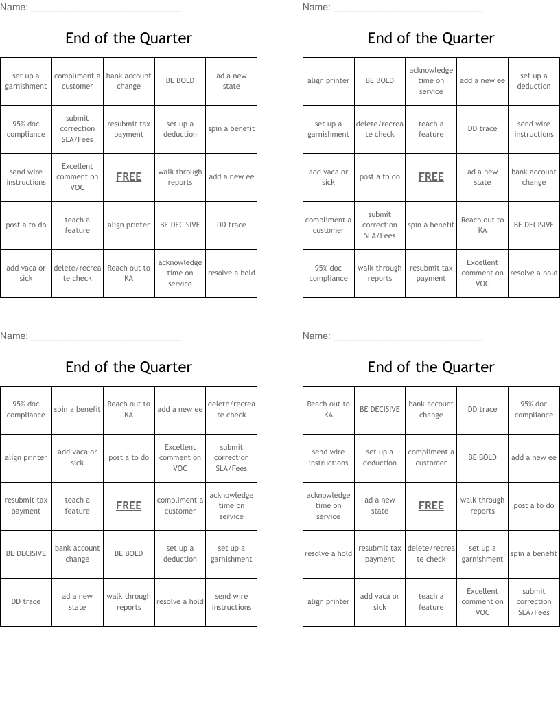 End Of The Quarter Bingo Cards WordMint end-of-the-quarter-bingo-cards-wordmint