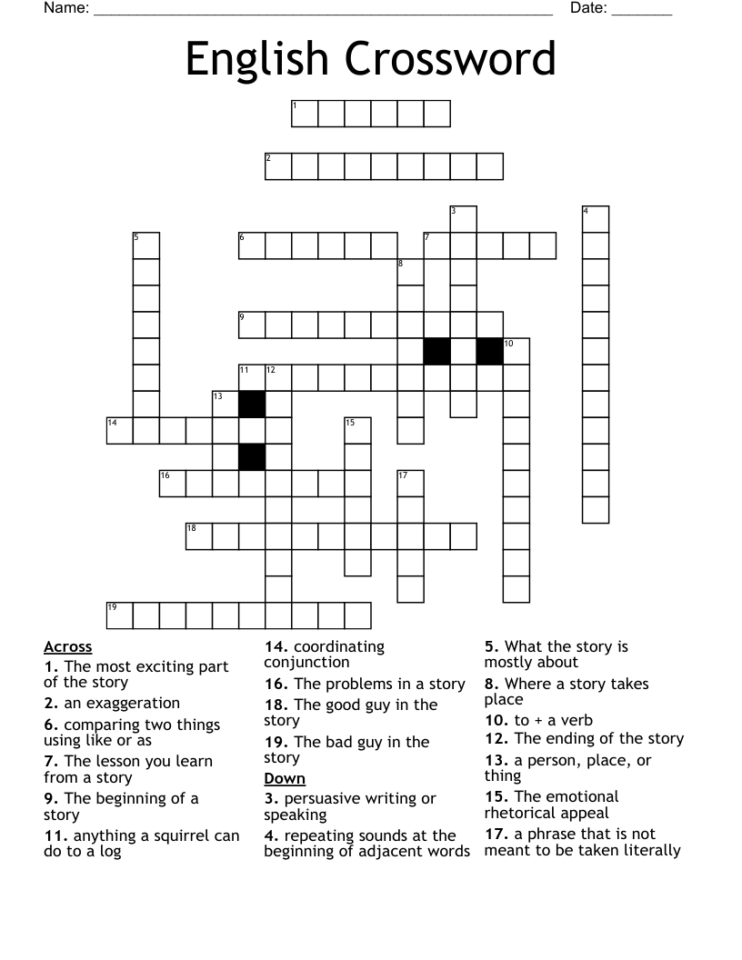 English Crossword - WordMint