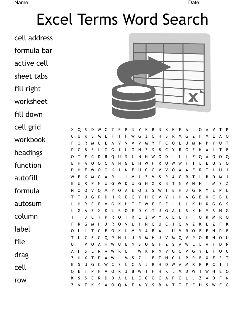 Excel Vocabulary Word Search WordMint
