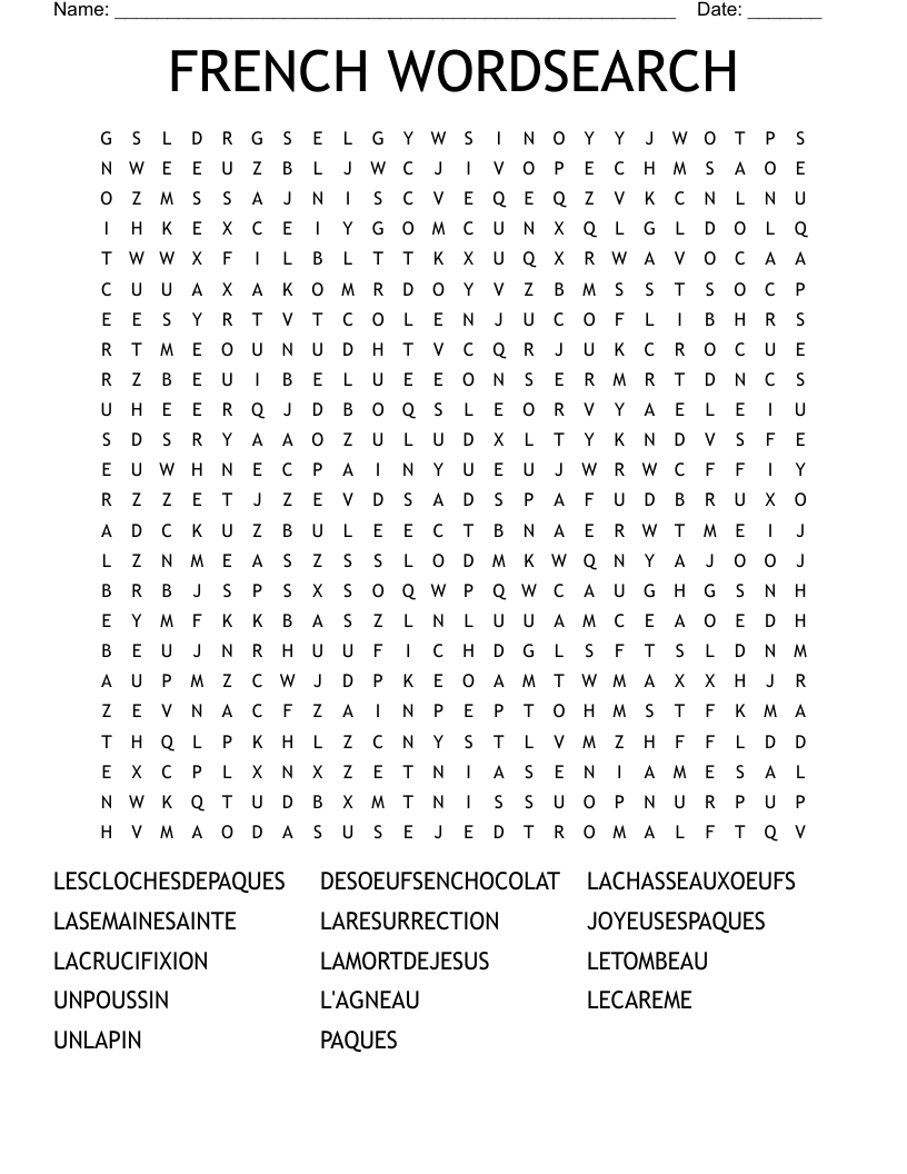 FRENCH WORDSEARCH - WordMint