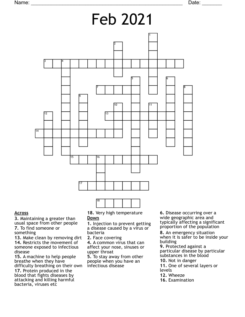 Feb 2021 Crossword - WordMint