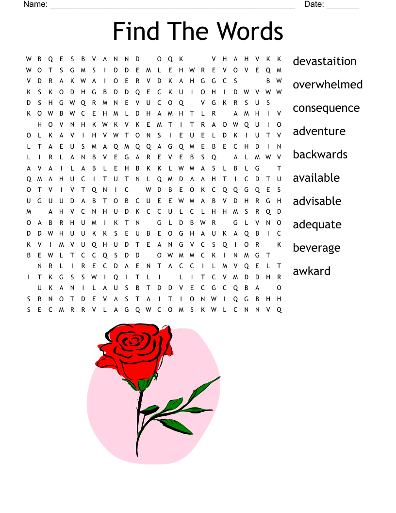 Similar To Find A Word Word Search WordMint