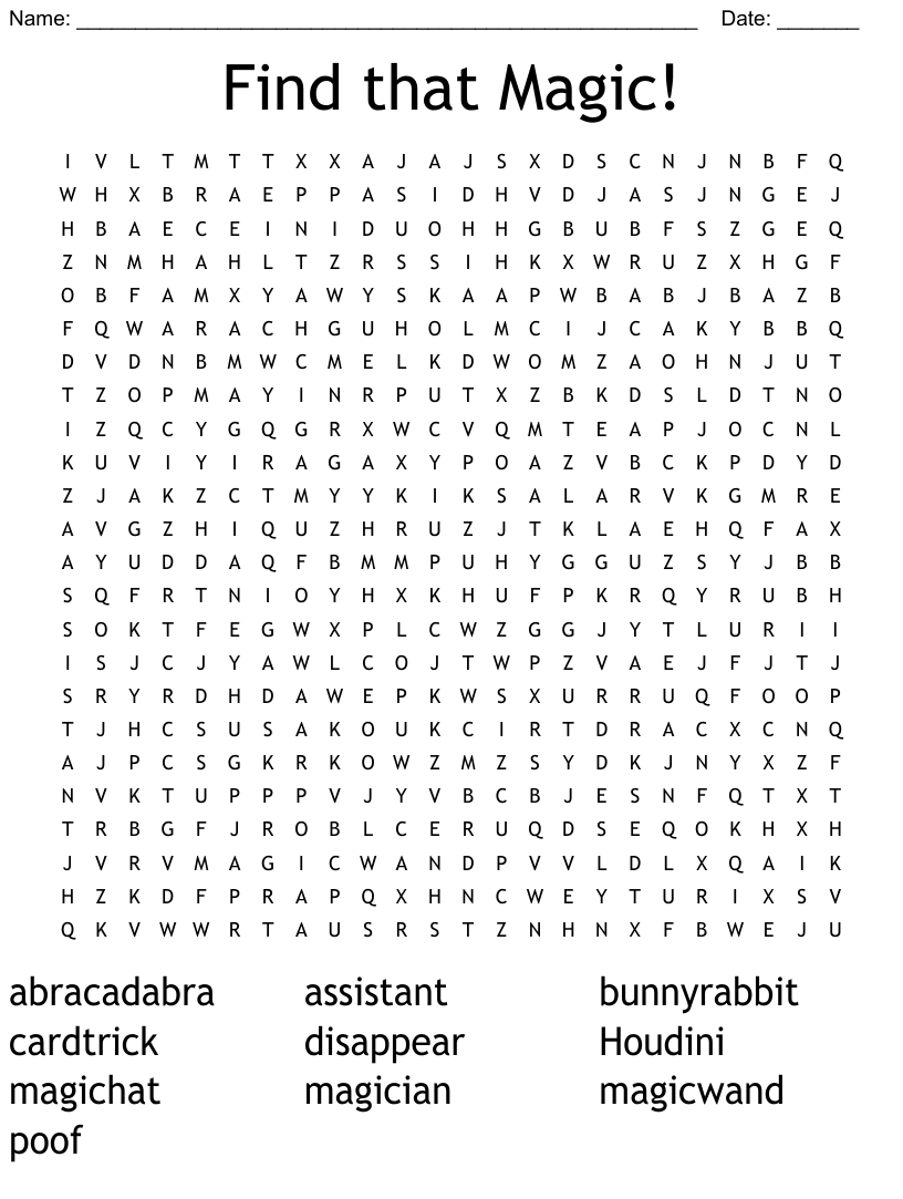 Alverno Magic Word Search - WordMint