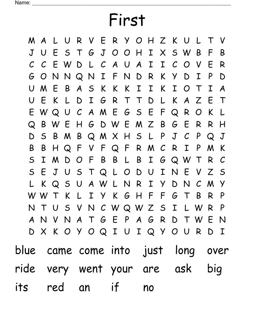 First Word Search - WordMint