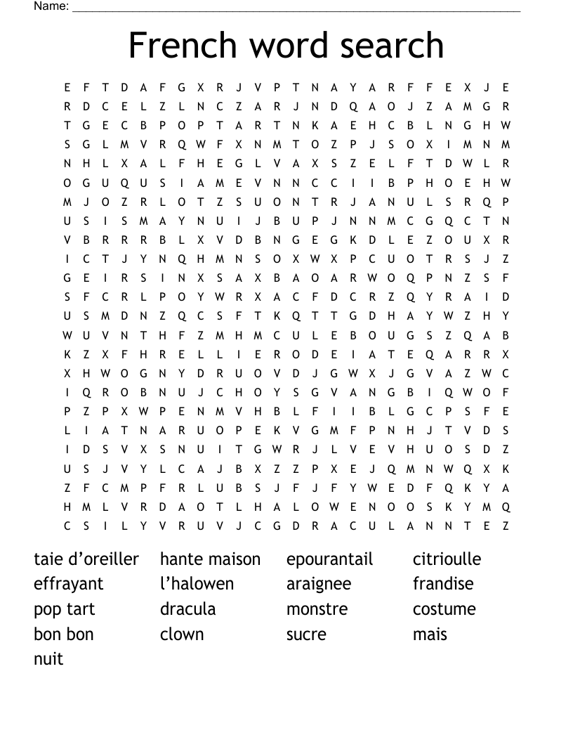 French word search - WordMint
