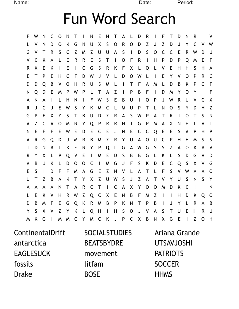 Fun Word Search - WordMint