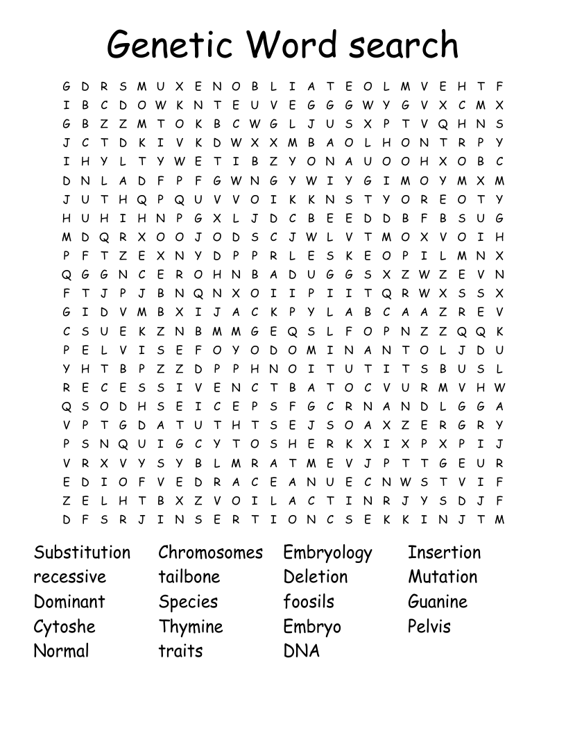 Genetic Word search - WordMint