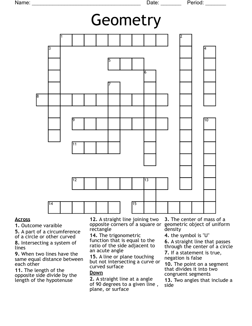 Geometry Crossword WordMint geometry-crossword-wordmint