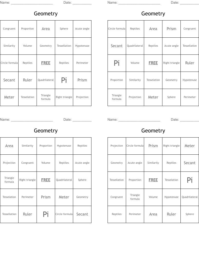 Geometry Puzzles - WordMint
