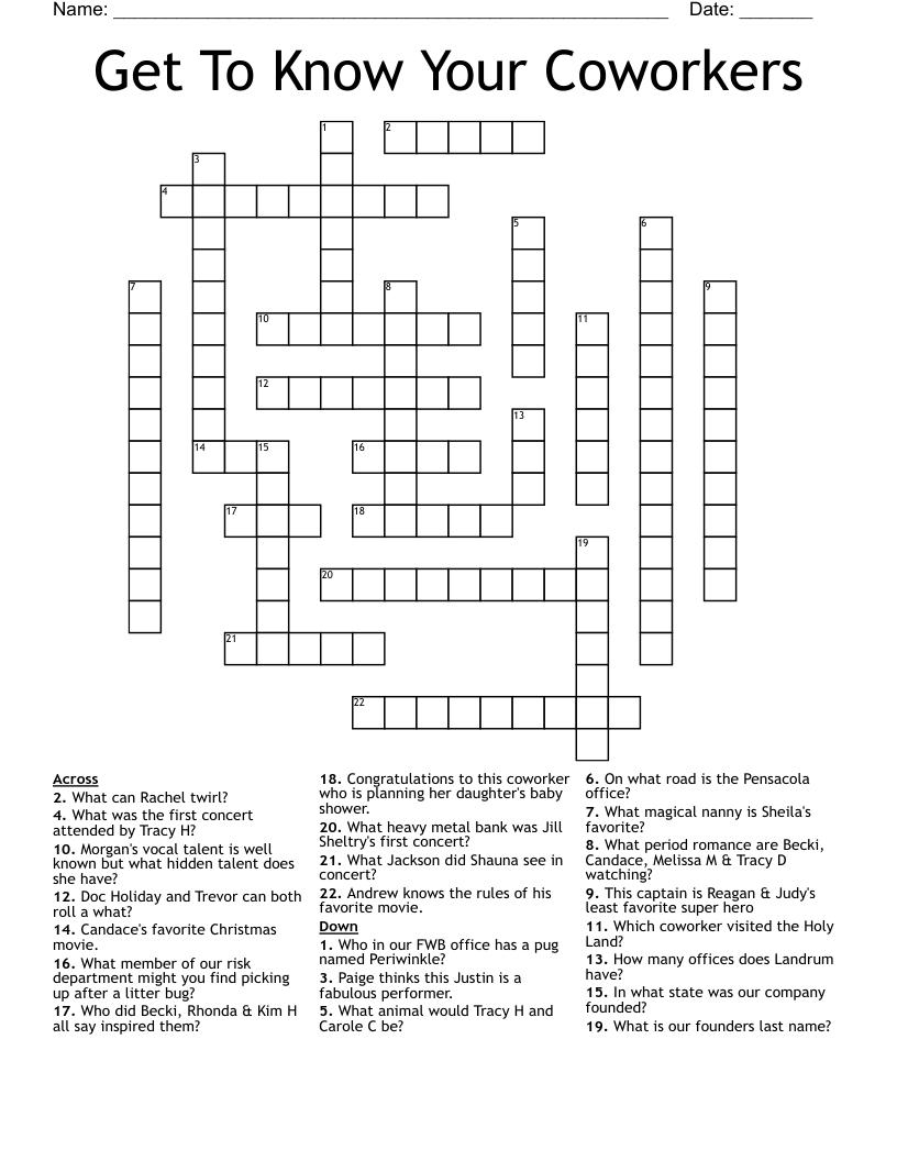 Get To Know Your Coworkers Crossword WordMint get-to-know-your-coworkers-crossword-wordmint