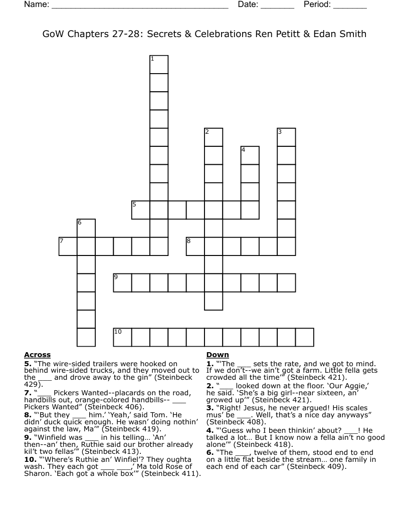 GoW Chapters 27-28: Secrets & Celebrations Ren Petitt & Edan Smith ...