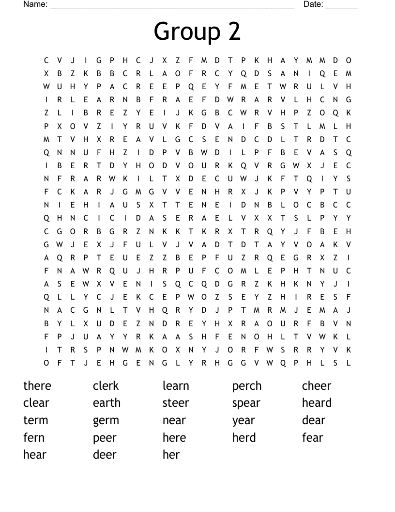 Group 2 Word Search WordMint