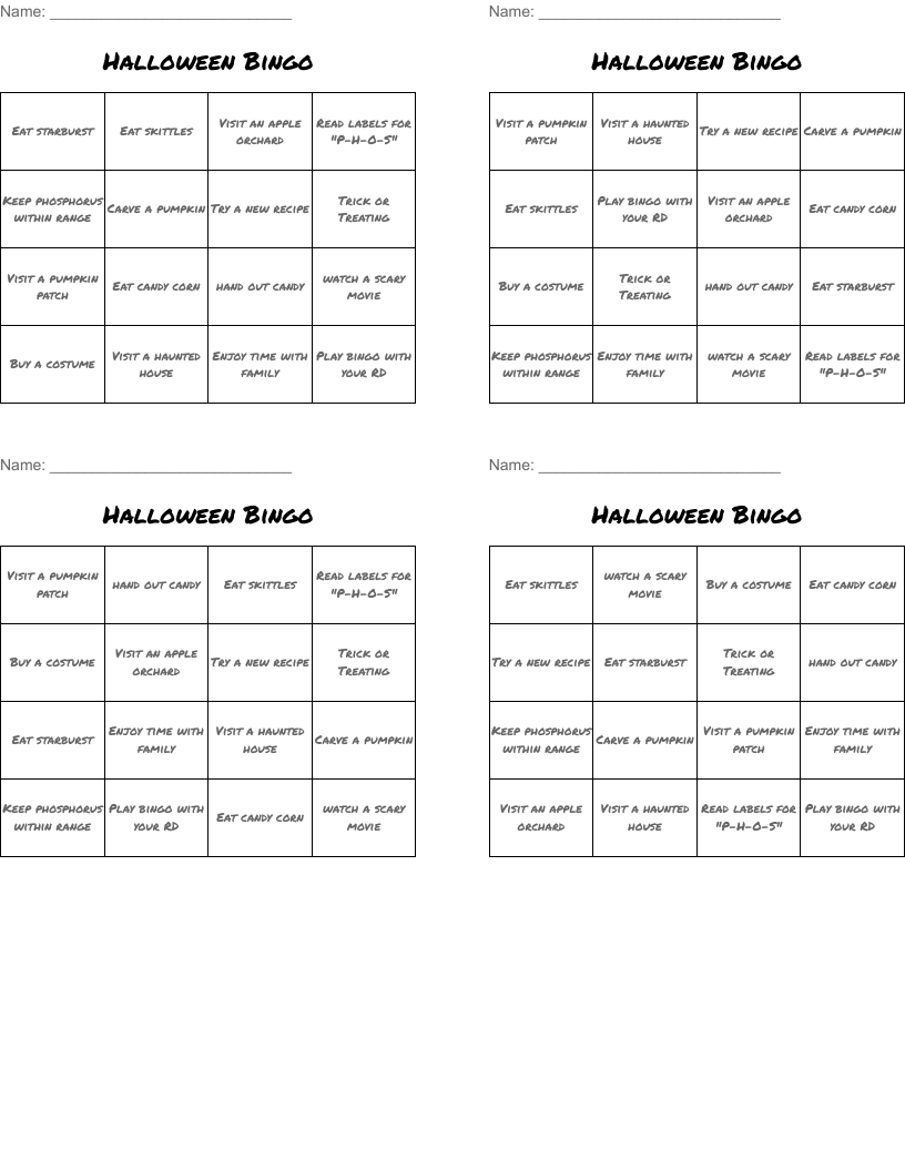 Halloween Bingo - WordMint