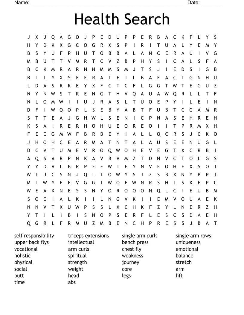 Health Search Word Search WordMint