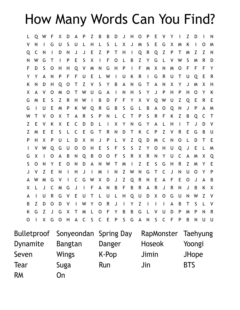 How Many Words Can You Find Word Search WordMint