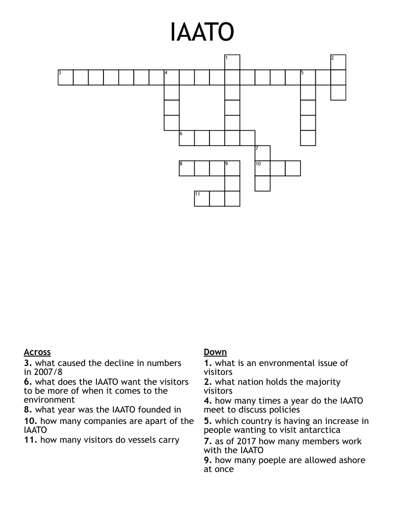 IAATO Crossword - WordMint