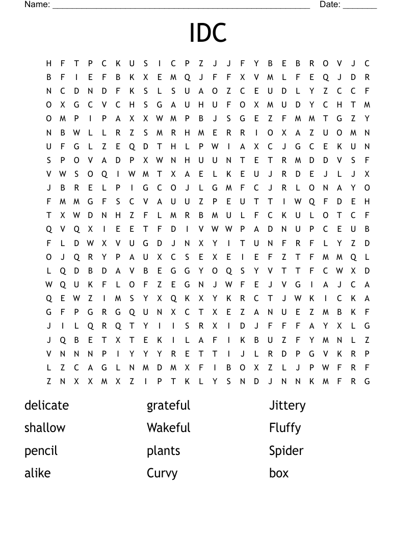 IDC Word Search - WordMint