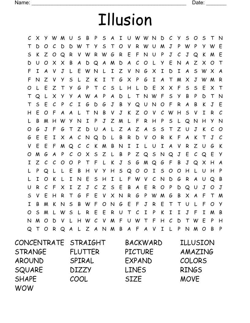 Illusion Word Search - WordMint