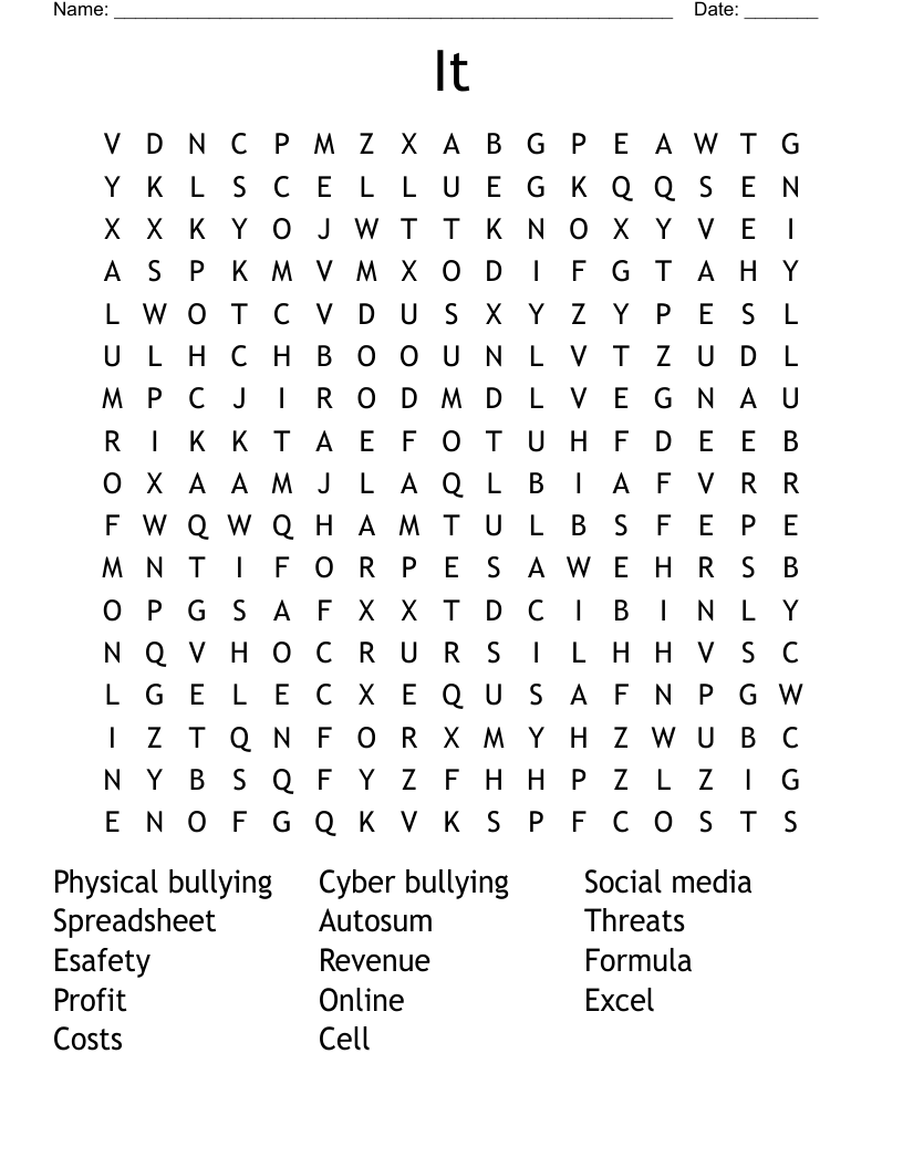 It Word Search - WordMint