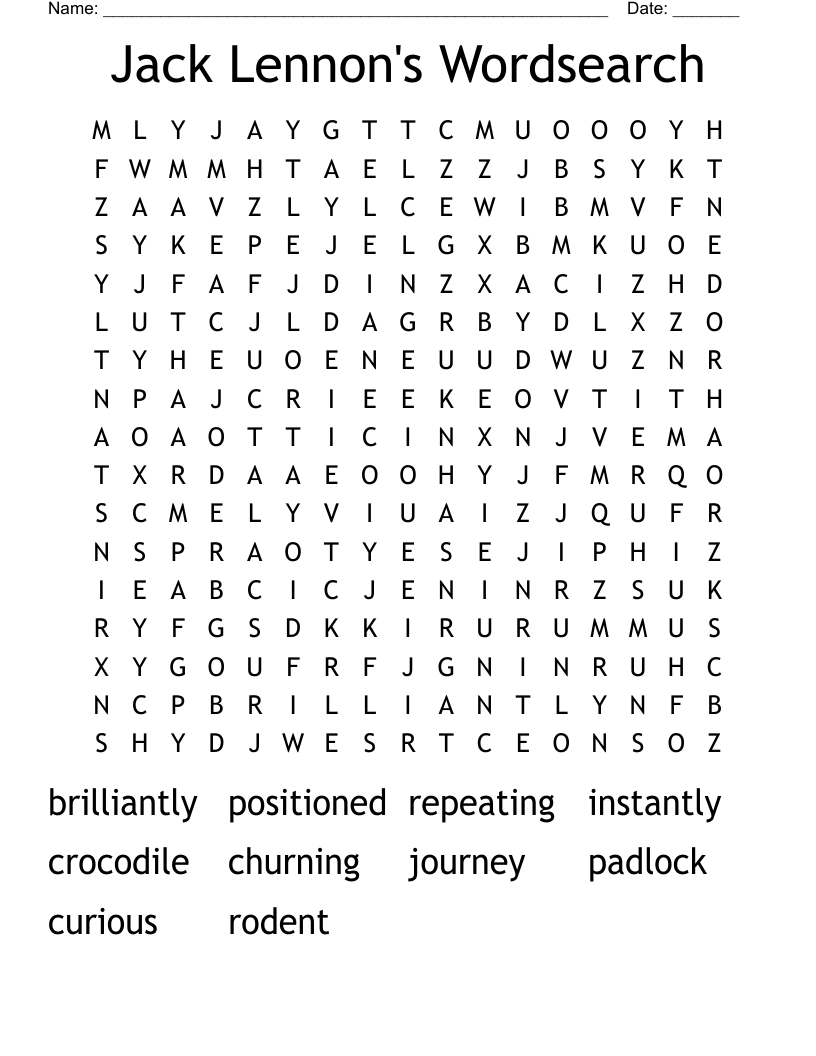 Jack Lennon's Wordsearch - WordMint