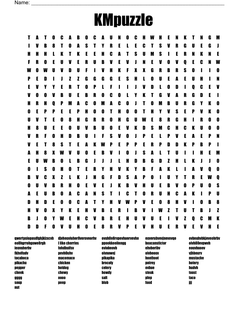 KMpuzzle Word Search - WordMint