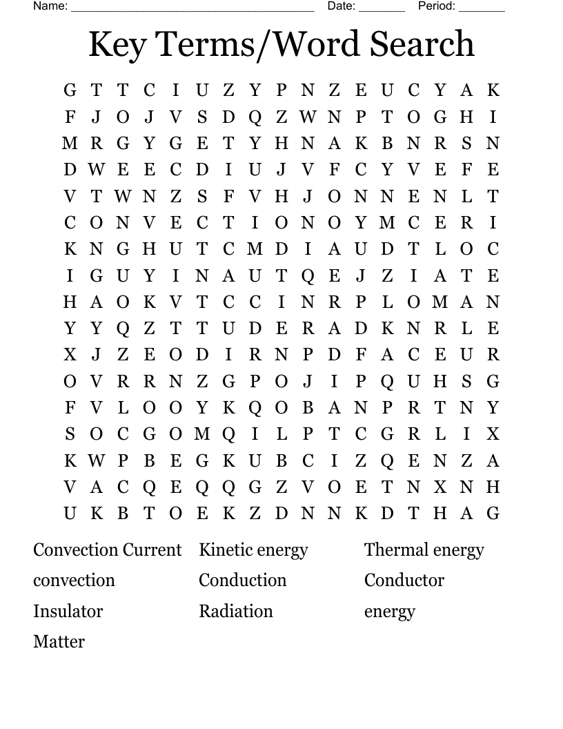 Key Terms/Word Search - WordMint