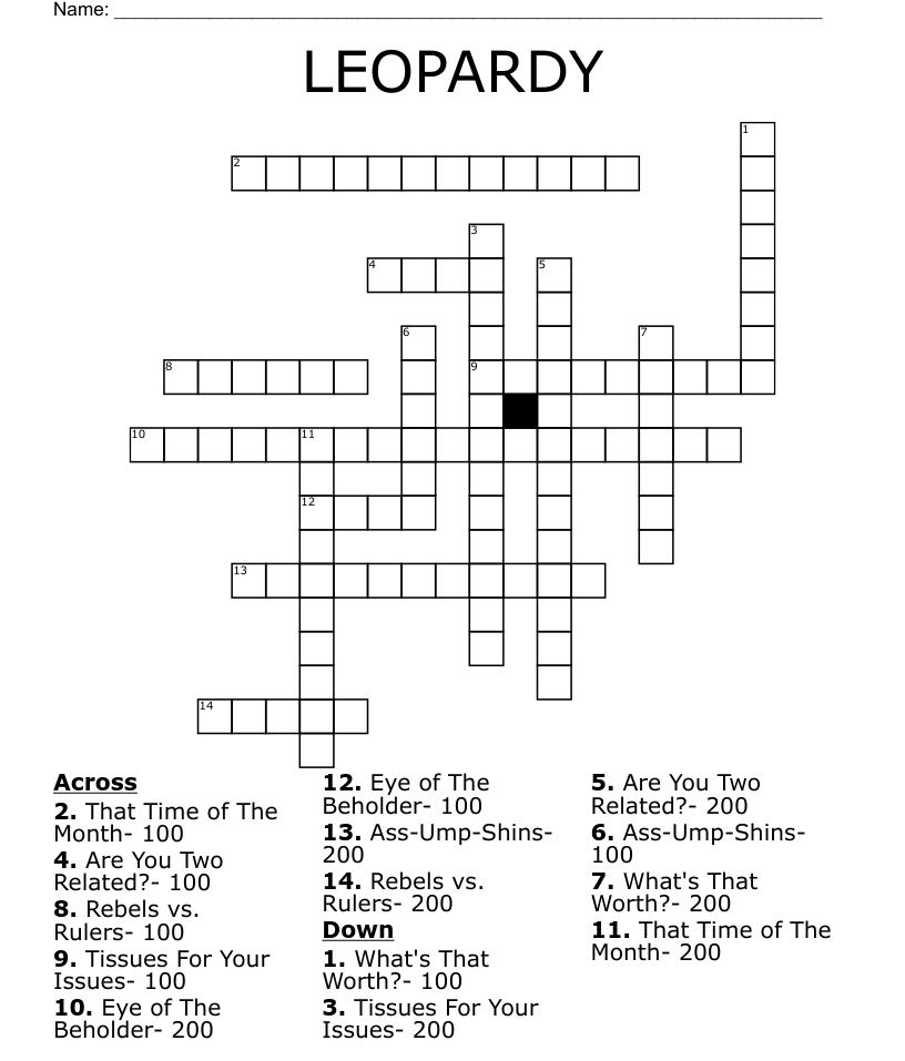 Jeopardy Puzzles - WordMint