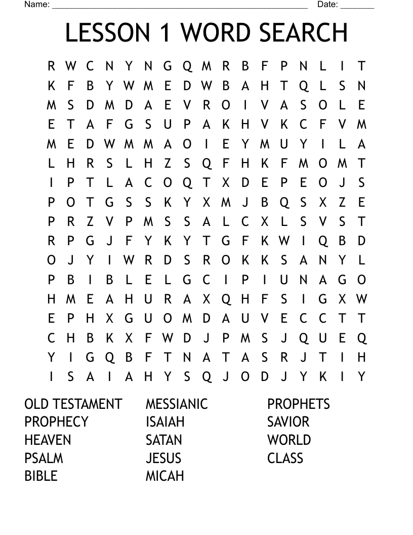 LESSON 1 WORD SEARCH - WordMint