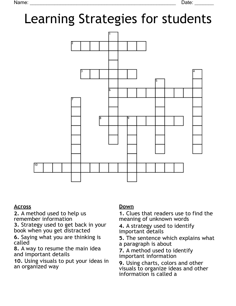 Learning Strategies For Students Crossword WordMint learning-strategies-for-students-crossword-wordmint