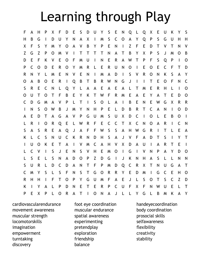 Learning through Play Word Search - WordMint