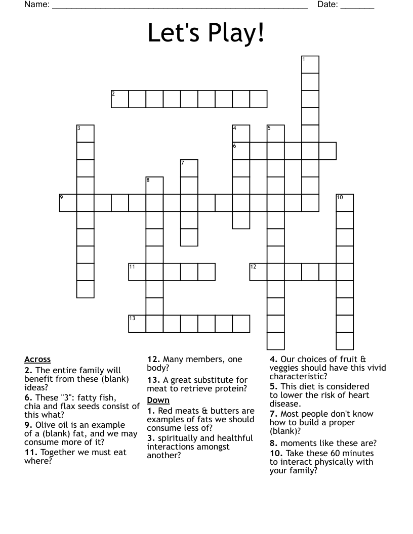 Let's Play! Crossword - WordMint