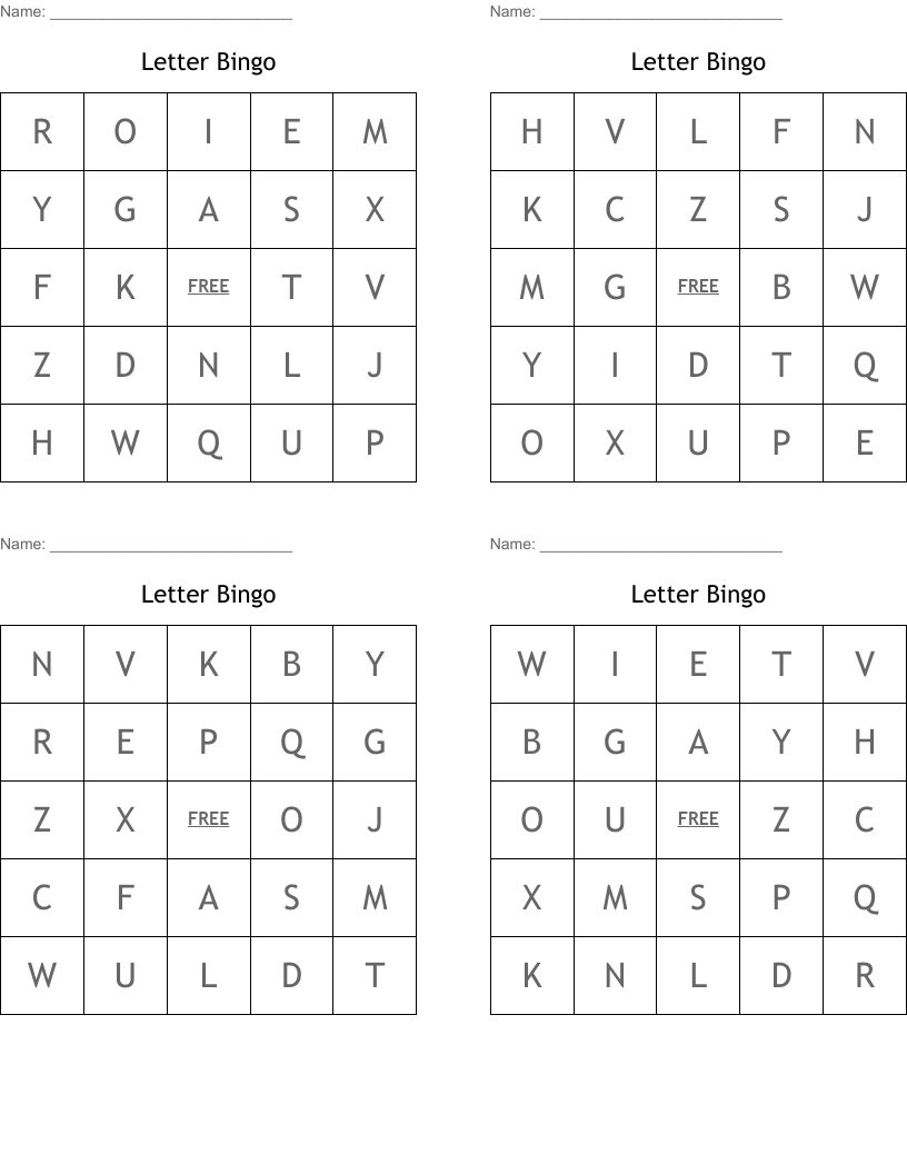 Letter Bingo - WordMint