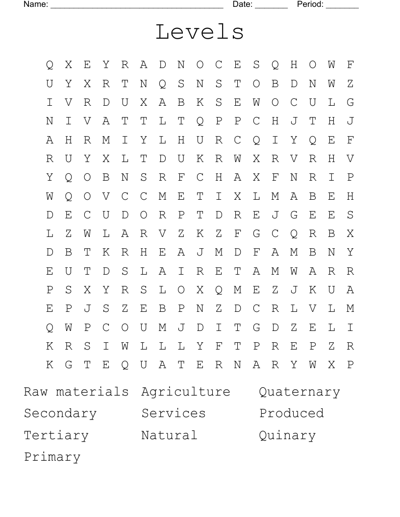 Levels Word Search - WordMint