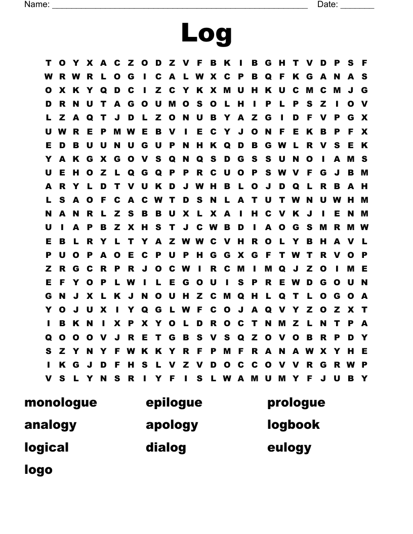Log Word Search WordMint