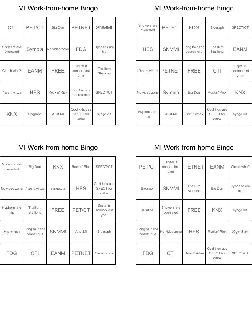 MI Work-from-home Bingo - WordMint