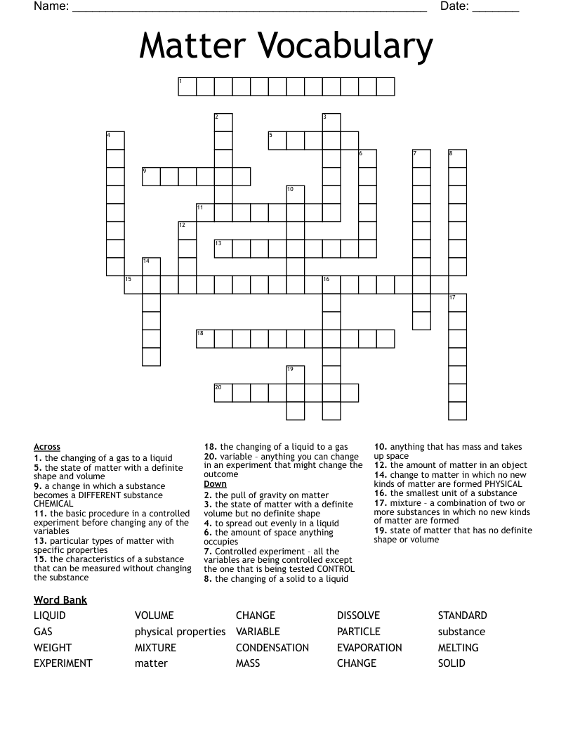 Matter Vocabulary Crossword WordMint matter-vocabulary-crossword-wordmint